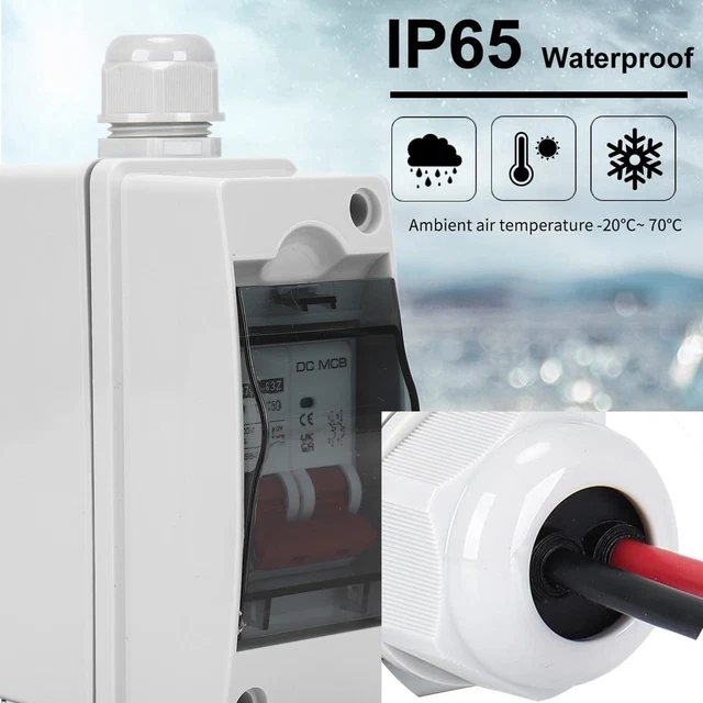 DC DISCONNECTER SWITCH 2P DC Circuit Breaker 1000V Pa66 Shell 50A For ...