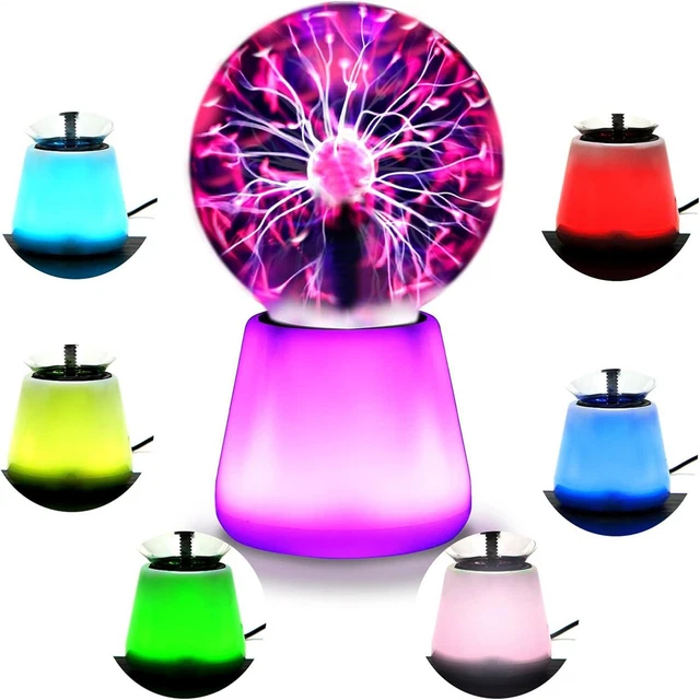 PLASMA BALL LAMP 7-Color Touch Sensitive Night Light, , Novelty Lamp £ ...