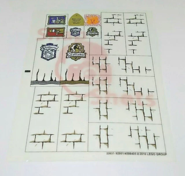 LEGO 4842 AUFKLEBERBLATT Harry Potter Hogwarts Schloss Minifiguren Set ...