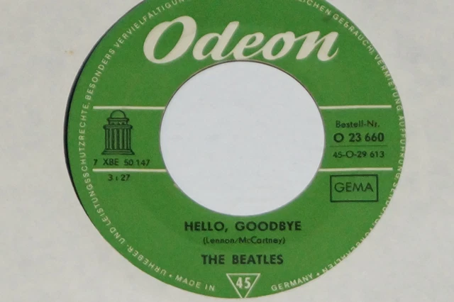 THE BEATLES -HELLO, Goodbye / I Am The Walrus- 7" 45 Odeon Records ‎(O ...