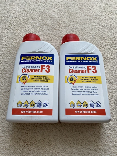 FERNOX F3 CENTRAL Heating Cleaner 500ml X 2 £12.00 - PicClick UK