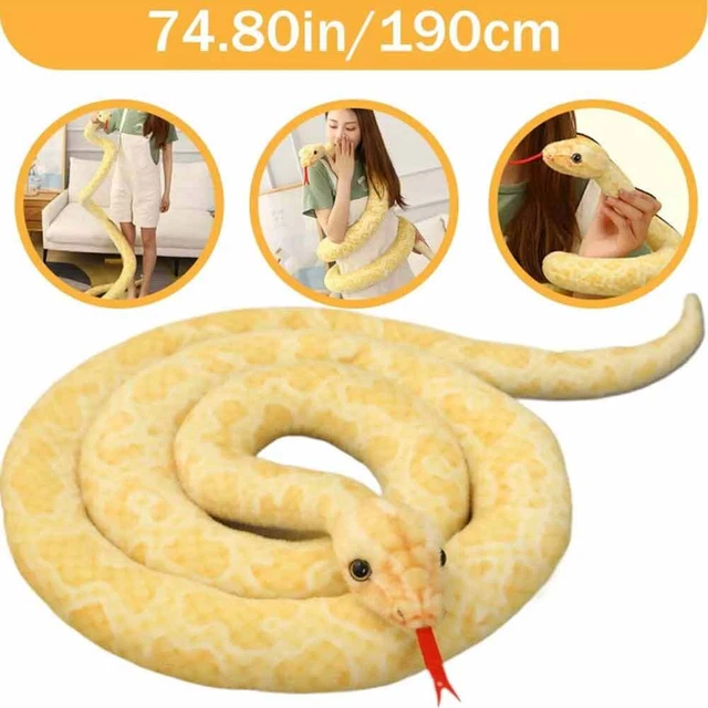 SNAKE STUFFED ANIMAL 200cm Long Python Snake Plush Lifelike Stuffed ...