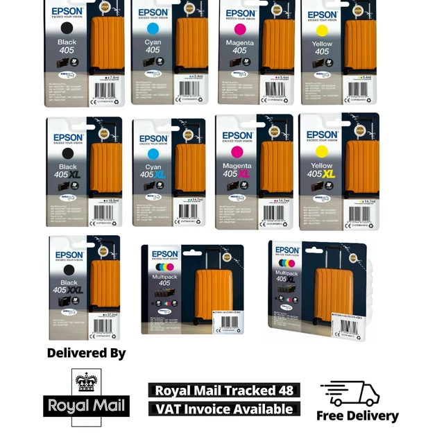 LOT ORIGINAL DE cartouches d'encre Epson 405/405XL CMJN & PACK MULTIPLE ...