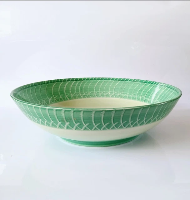 SHELLEY GREEN HARMONY Large Fruit Bowl Antique £60.00 - PicClick UK