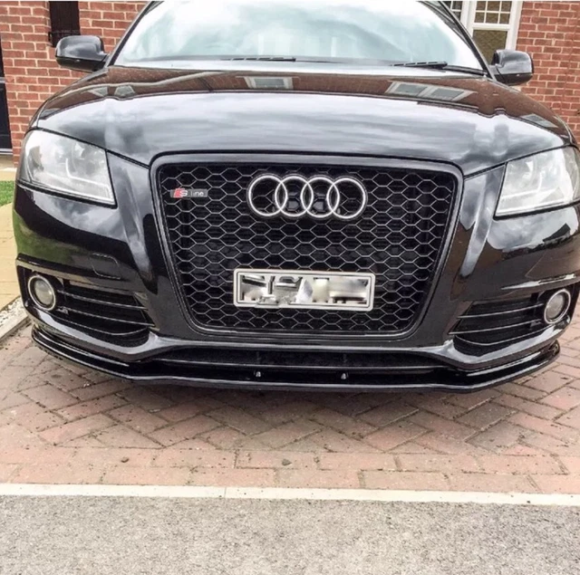 AUDI A3 8P S-Line Facelift Front Splitter (High Gloss Black) ABS ...