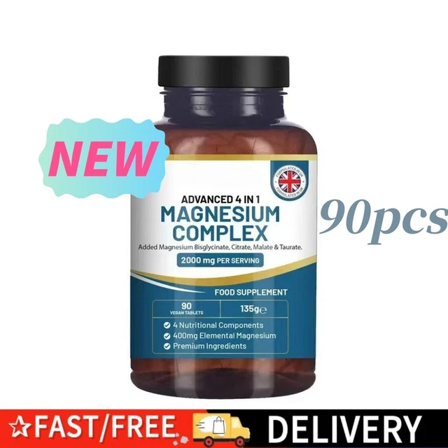 4-IN-1 MAGNESIUM GLYCINATE Complex 2000mg - High Strength Magnesium ...