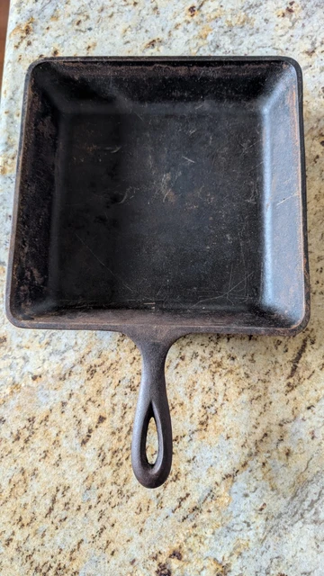 VINTAGE CAST IRON Square Skillet 8 SQ SK D Very Good Condition $28.09 ...
