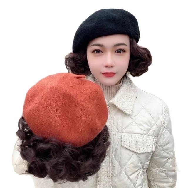 FASHIONABLE OCTAGONAL CAP Wig Realistic Beret Wig Cap Daily Use £14.26 ...