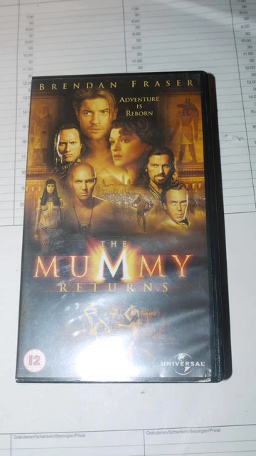 THE MUMMY RETURNS Brendan Fraser VHS VIDEO Kassette Englisch EUR 1,00 ...