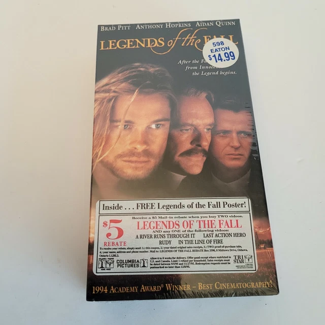 LEGENDS OF THE Fall Sealed VHS Tape with Poster Brad Pit Vintage Movie ...