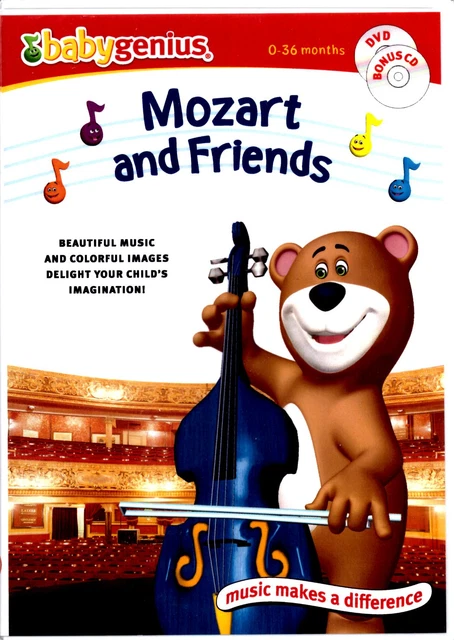 BABY GENIUS - Mozart and Friends (DVD + Bonus CD 2010) Music, Colors ...