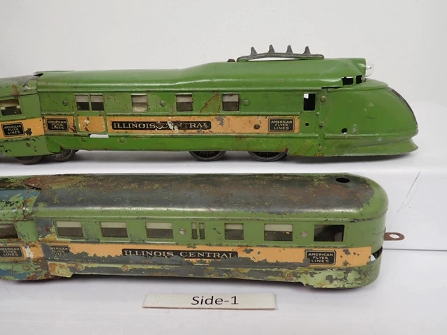 VINTAGE PREWAR AMERICAN Flyer O Gauge Green Diamond Streamliner Set To ...