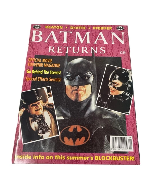 BATMAN RETURNS OFFICIAL Movie Souvenir Magazine - Titan 1992 Keaton £19 ...
