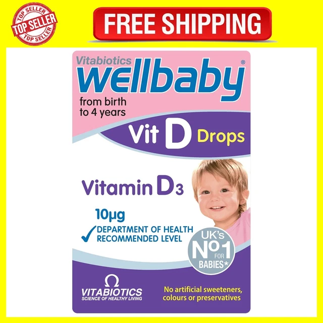 WELLBABY VIT D Drops by Vitabiotics Vitamin D Drops for Babies from ...