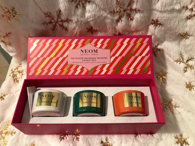 NEOM ,WINTER WELLBEING Wonders Candle Trio Gift Set,boxed £25.00 ...