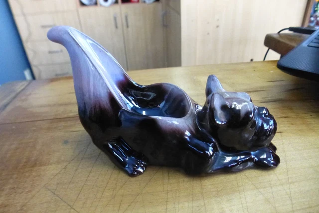 VINTAGE BROWN POTTERY Dog Smoking Pipe Holder , Boxer Dog $14.00 ...