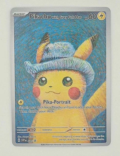PIKACHU POKEMON VAN Gogh Pika Carte Card Holo Prism Foil Fait Main ...