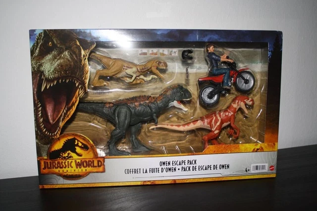 MATTEL JURASSIC WORLD Dominion Owen Escape Pack Carnotaurus ...