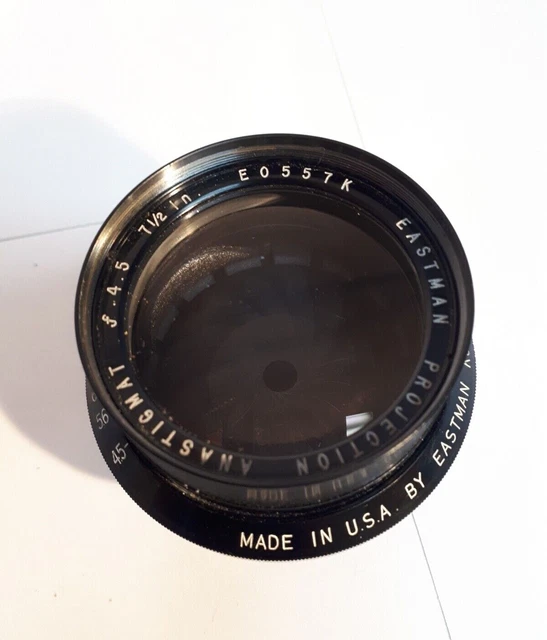 EASTMAN KODAK PROJECTION Lens - Anastigmat Enlarging Lens 7 1/2in E0557K f 4.5 $70.00 - PicClick CA