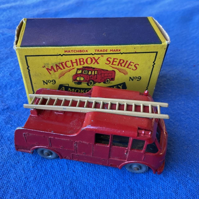 1960S MATCHBOX LESNEY MOKO, No9 FIRE ENGINE. 1:78 die-cast model Boxed ...
