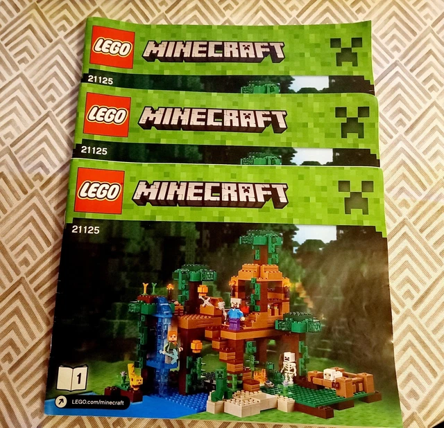 LEGO MINECRAFT &THE Jungle Treehouse" 21125 Building Instruction Books ...