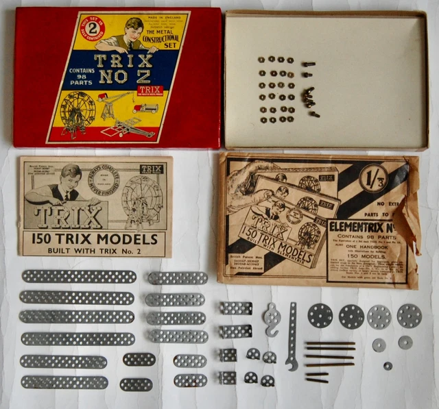 VINTAGE TRIX METAL construction set no 2. Boxed. £34.99 - PicClick UK