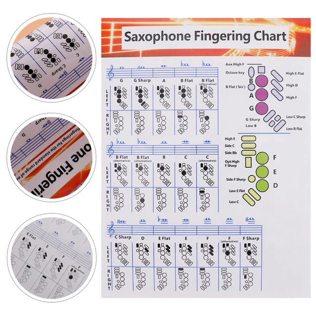 MUSIC NOTE CHORD Chart for Beginner Saxophone Diagram £7.99 - PicClick UK