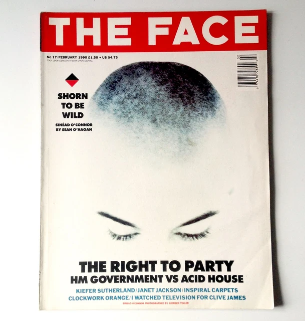 THE FACE MAGAZINE, Feb 90, Sinead O'Connor, Kiefer Sutherland, Janet ...