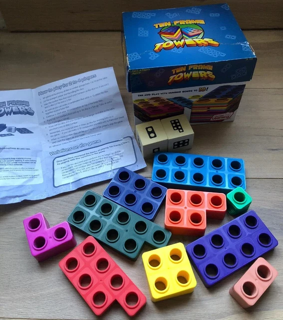 JUNIOR LEARNING ‘TEN Frame Towers’ Board Games Math Classroom Toys ...