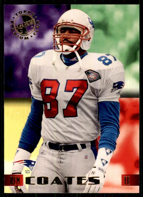 1995 STADIUM CLUB membres seulement Ben Coates New England Patriots #7 ...