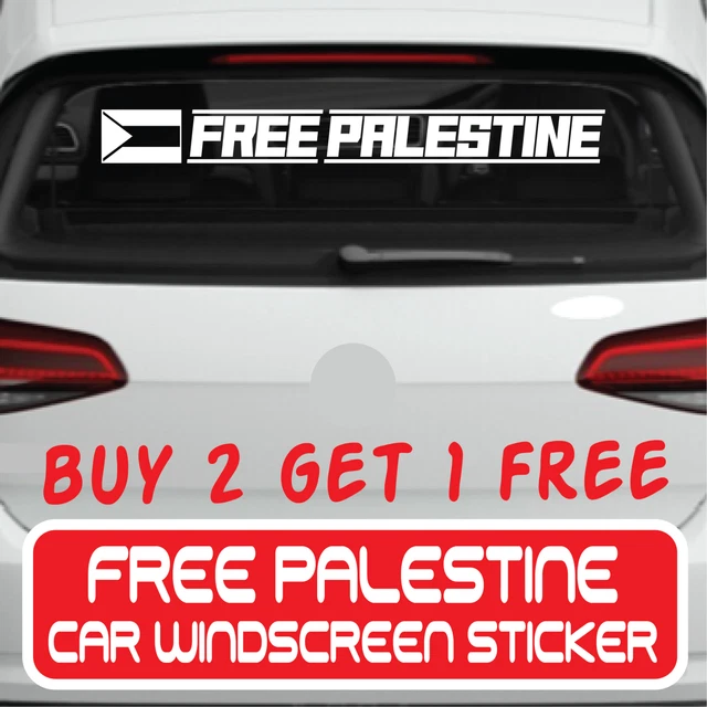 Free Palestine Flag Colour Car Window Windscreen Sticker Door Bonnet