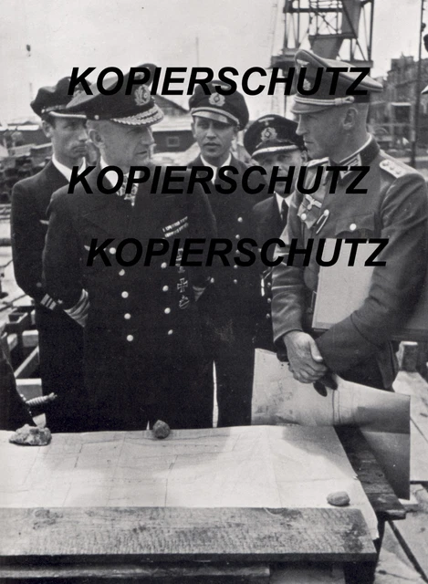 U-BOOT-KRIEG FOTO B.D.U. KARL DÖNITZ IN STÜTZPUNKT St. NAZAIRE EUR 8,00 ...