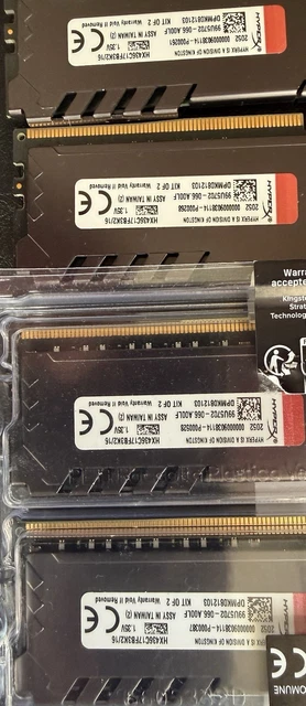 KINGSTON FURY HYPERX 32GB DDR4 3600Mhz Ram kit. 4x 8GB ram kit £83.90 ...