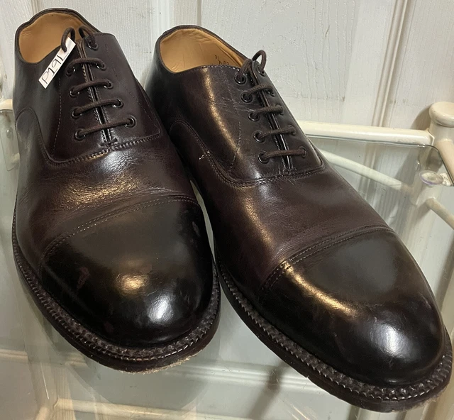 MEN’S BRITISH ARMY Brown All Leather Officers Ceremonial Parade Shoes ...