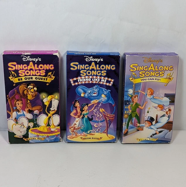 DISNEYS SING ALONG Songs Lot of 3 You Can Fly! Be Our Guest! Friend ...
