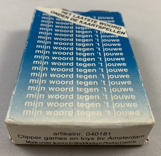 MIJN WOORD TEGEN 't Jouwe Het Laatste Woord Kaartspel Clipper Vintage ...