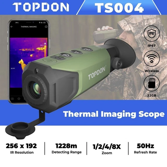 TOPDON THERMAL SCOPE Imaging Monocular 50Hz 32GB for Night Vision ...