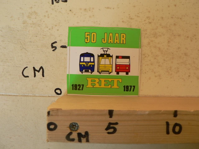STICKER,DECAL 50 JAAR Ret Trein Tram Bus 1927-1977 EUR 4,99 - PicClick FR