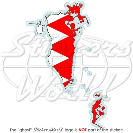BAHRAIN BAHRAINI MAP-FLAG Arabic Vinyl Bumper Sticker -Decal 136mm (5,3 ...