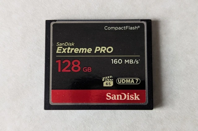 SANDISK 128GB EXTREME Pro CompactFlash Memory Card (160MB/s) £40.39 ...