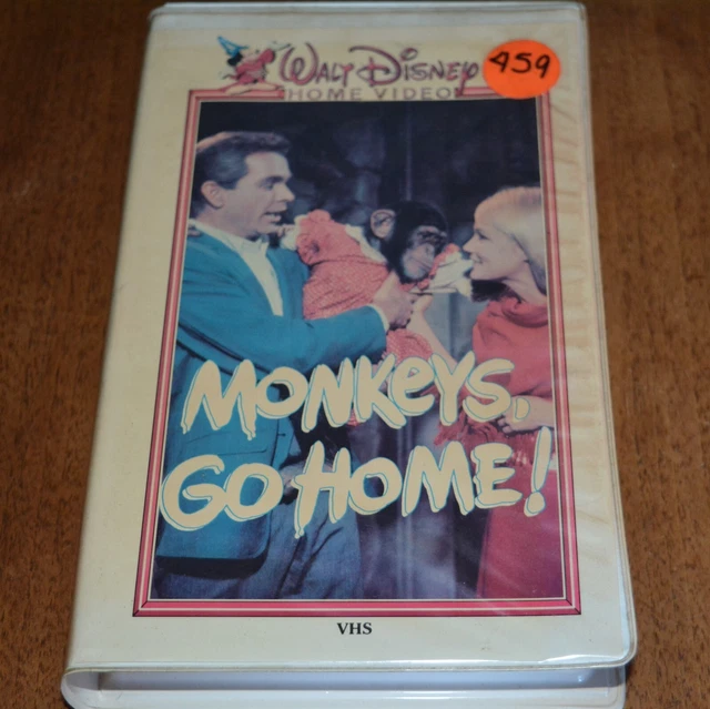 DISNEY HOME VIDEO VHS MONKEYS, GO HOME! Orig. Release Clamshell 1980s £ ...
