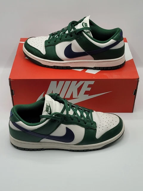 NIKE DUNK LOW Gorge Green Midnight Navy Sneakers Size 9 UK EUR 97,73 ...