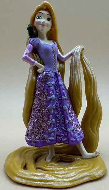 DISNEY PRINCESS RAPUNZEL Tangled Long Hair PVC Figure Cake Topper Toy 3 ...