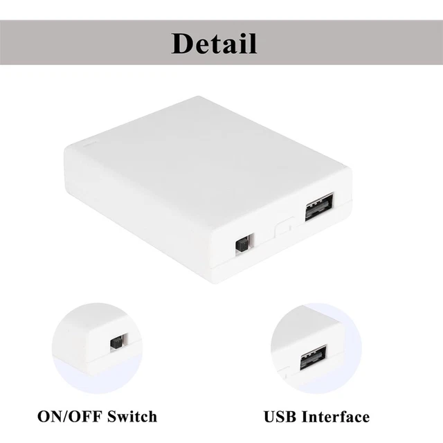 4PCS PORTABLE USB Battery Pack for 5V LED Lights-Battery Operated ...