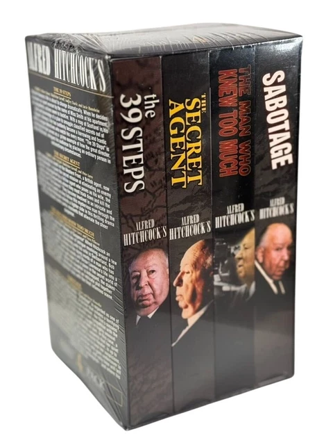 ALFRED HITCHCOCK SEALED VHS Box Set 4 Movies Classic Suspense Films £20 ...