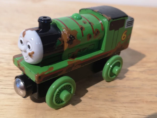 CUSTOM MUD SPLATTERED Percy Train Thomas and friends wooden railway. £ ...