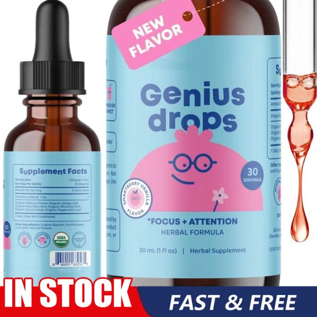 GENIUS DROPS 30ML forKids Speech Therapy Zeolite Detox for SppechDelay ...