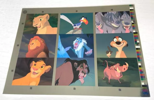 DISNEYS THE LION King 1994 Skybox UNCUT Sheet F1-F9 Embossed Foil Chase ...