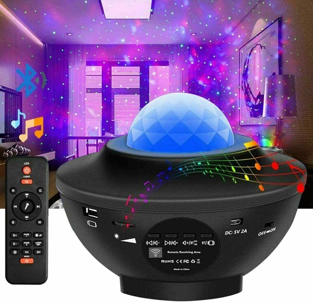 USB GALAXY STAR Night Lamp LED Starry Sky Projector Light with Ocean Wave Remote £12.55 ...