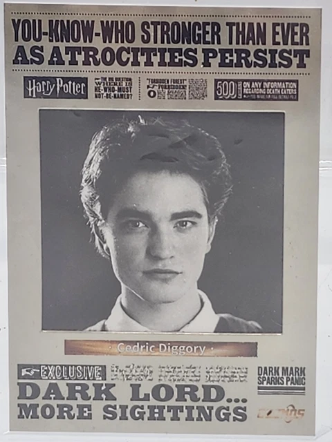 HARRY POTTER WB Cedric Diggory Newspaper Card CHP-RB-11 034/111 £26.91 ...